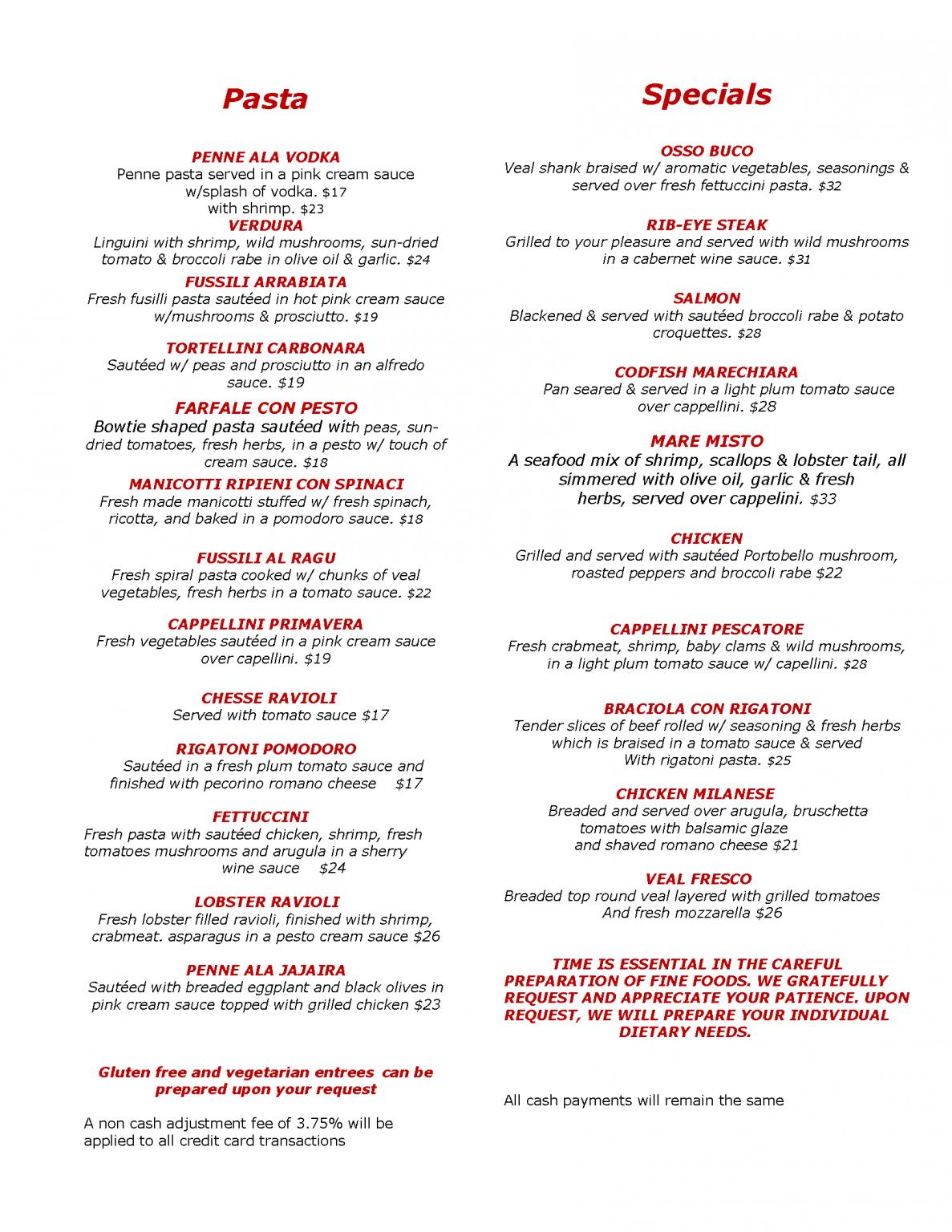 Our Menu – Monicas Restaurant