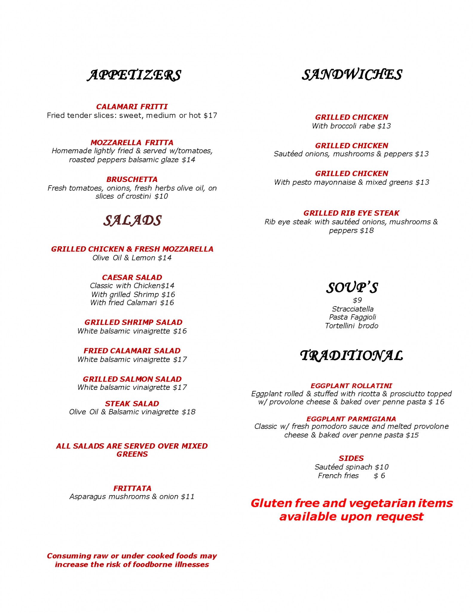 Our Menu – Monicas Restaurant