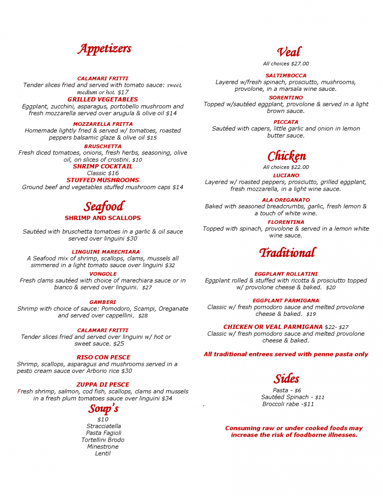 Our Menu – Monicas Restaurant